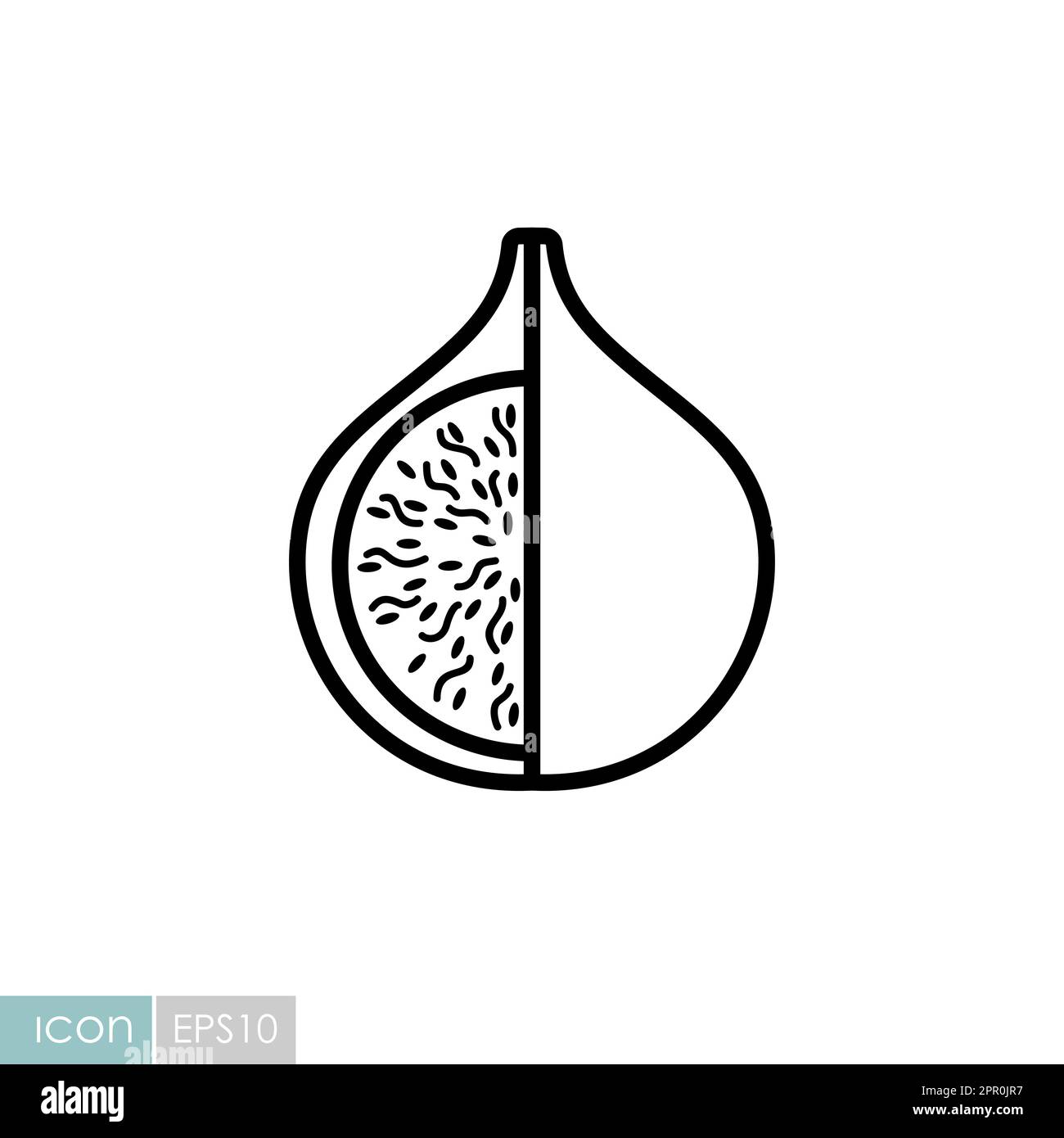 Fresh fig half fruit Stock Vector Images - Alamy