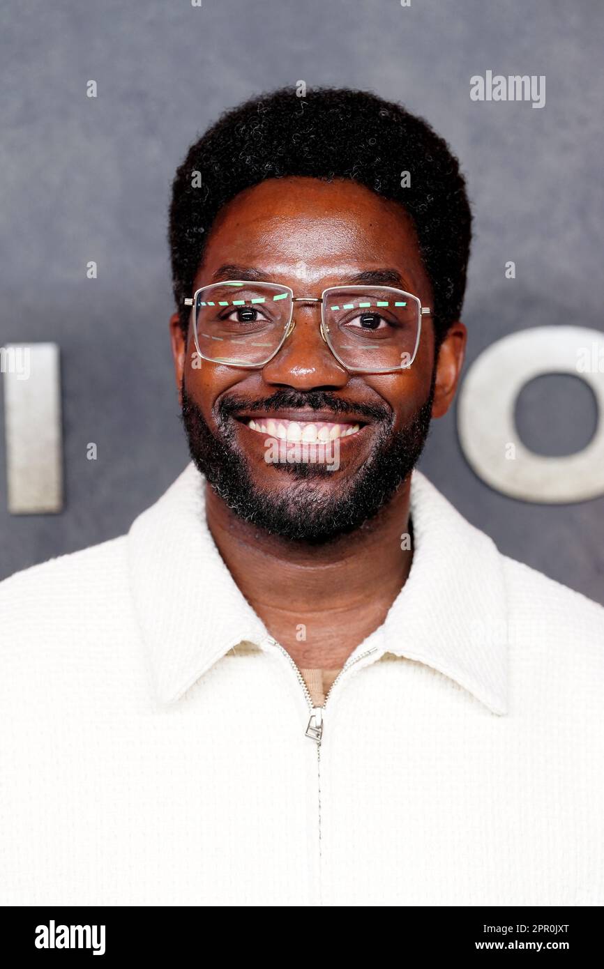 Chinaza Uche attends the global premiere of Silo, at Battersea Power ...