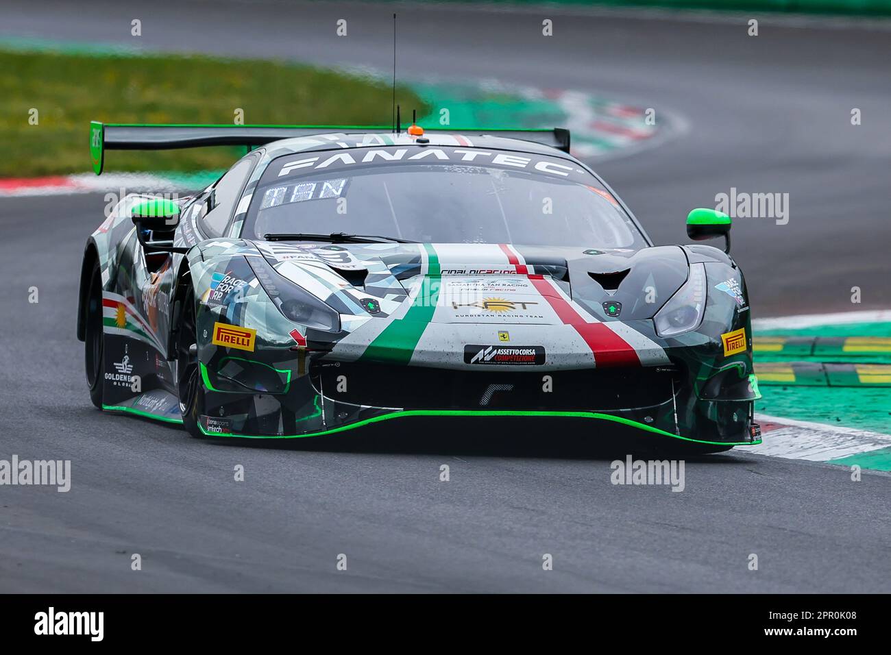 Monza, Italy. 21st Apr, 2023. Ferrari 488 GT3 Team ST Racing with ...