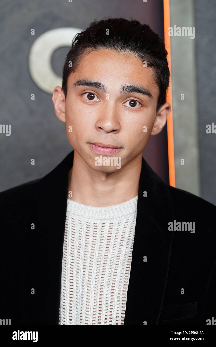Matt Gomez Hidaka attends the global premiere of Silo, at Battersea ...