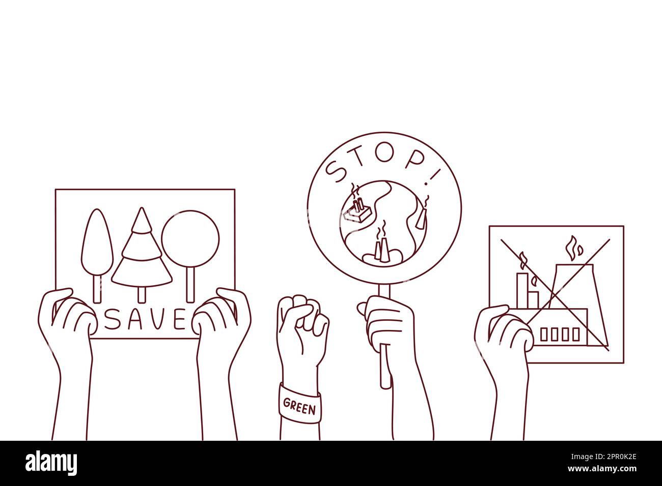 Young people save planet Stock Vector Images - Alamy