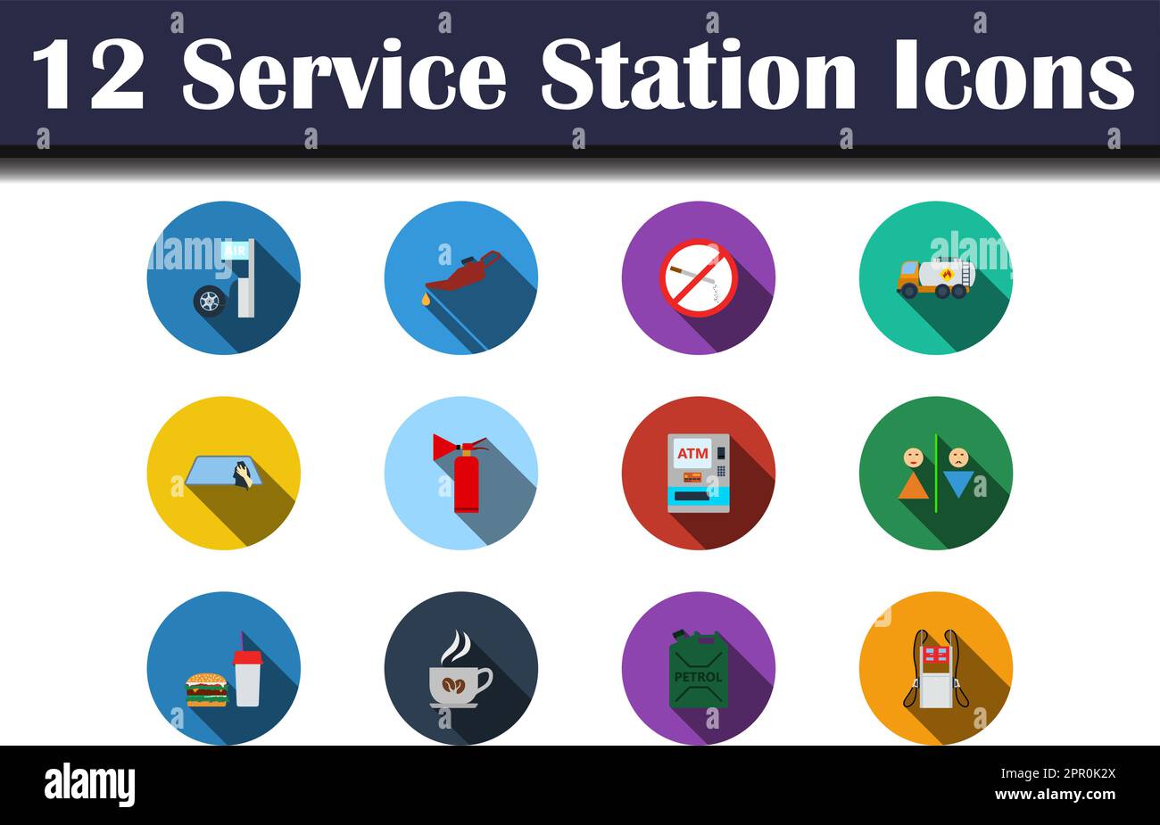 Service Station Icon Set Stock Vector Image & Art - Alamy