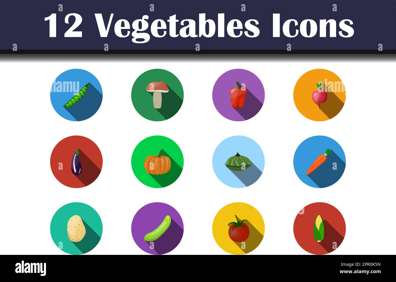 Vegetables Icon Set Stock Vector Image & Art - Alamy