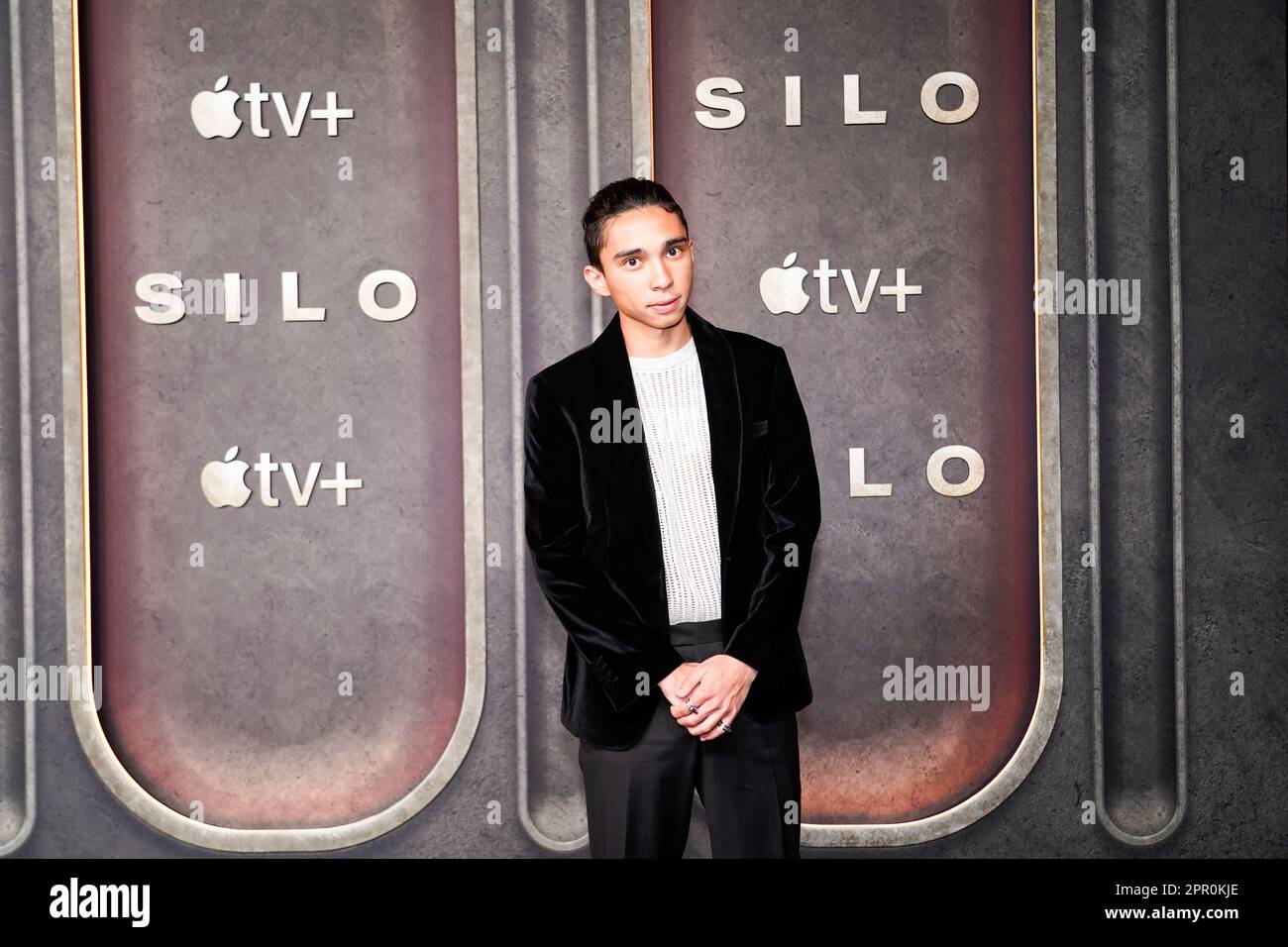 Actor Matt Gomez Hidaka arrives to attend the premiere of Silo, in ...