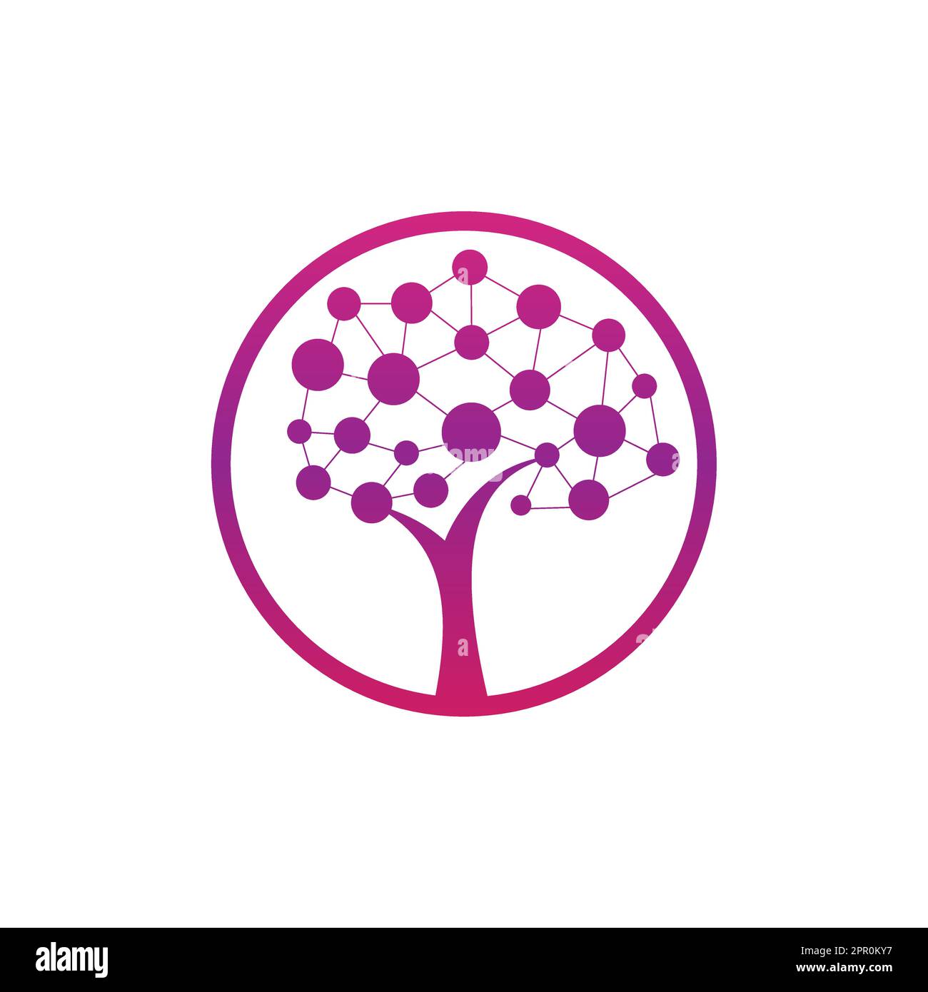 Digital Tree logo design. Technology, nature, wireless, internet ...