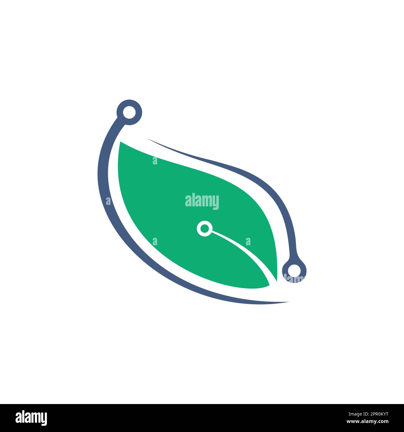 Green leaf technology logo design. Circuit Leaf vector design Stock Vector Image & Art - Alamy