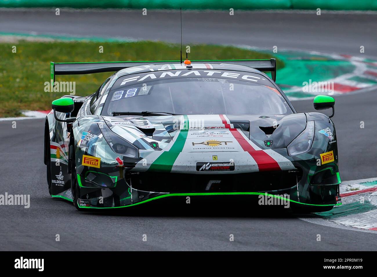 Monza, Italy. 21st Apr, 2023. Ferrari 488 GT3 Team ST Racing with ...