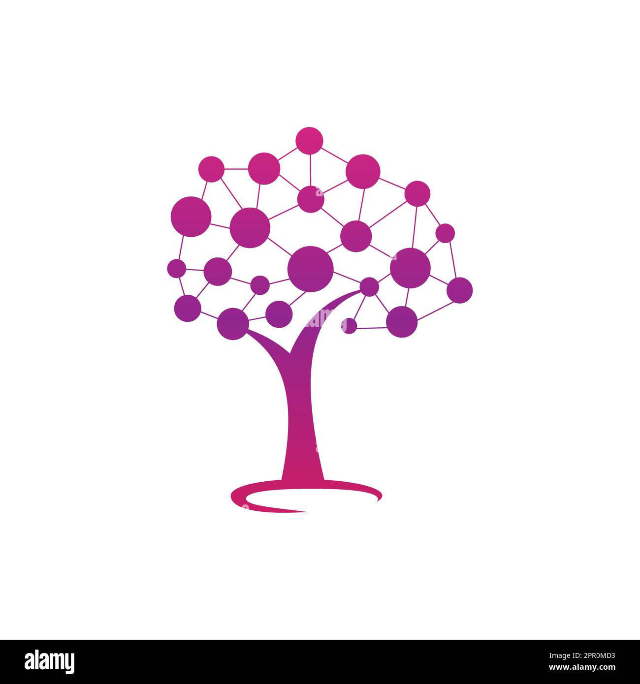 Digital Tree logo design. Technology, nature, wireless, internet ...