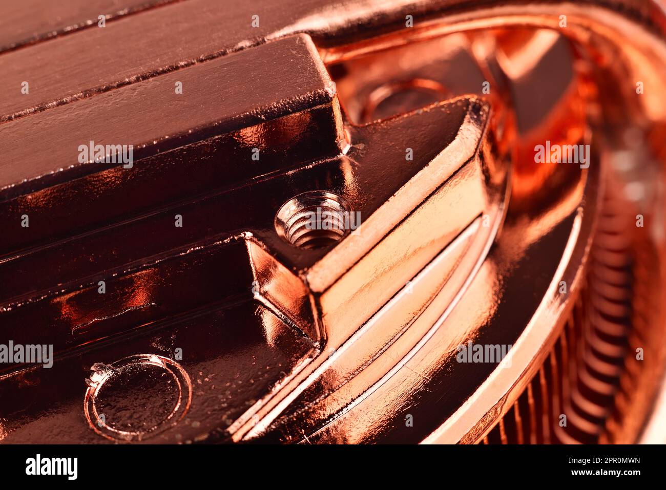 Air cooling system for the CPU. Copper cpu cooler Stock Photo - Alamy