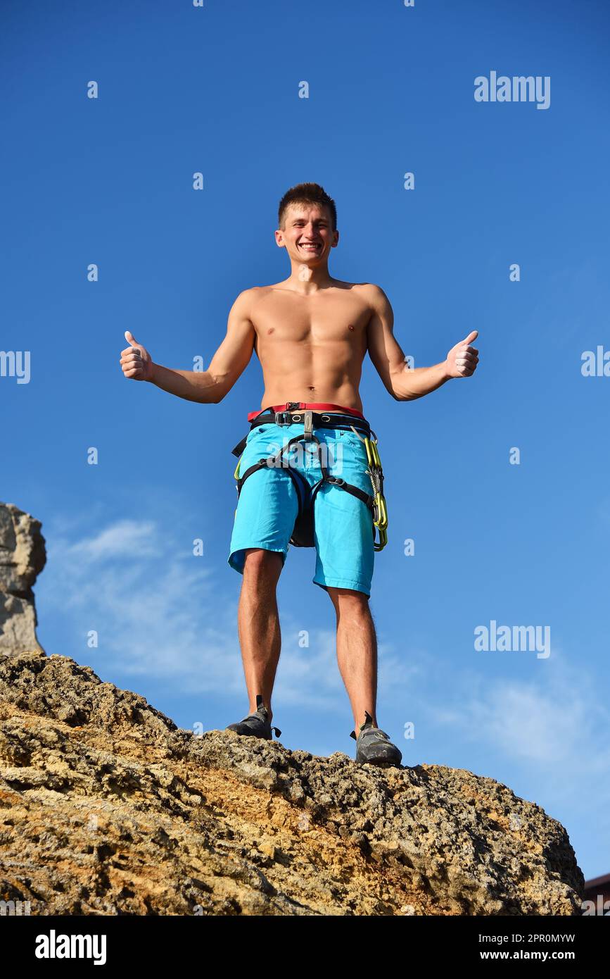 Man standing top ridge hi-res stock photography and images - Alamy