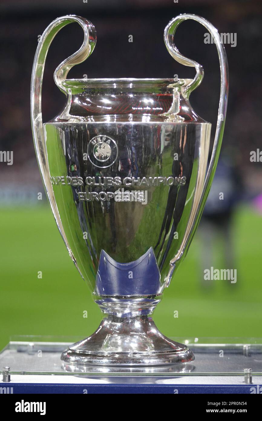 MUNICH, GERMANY - APRIL 19: UEFA European Champions League Cup, Trophy ...