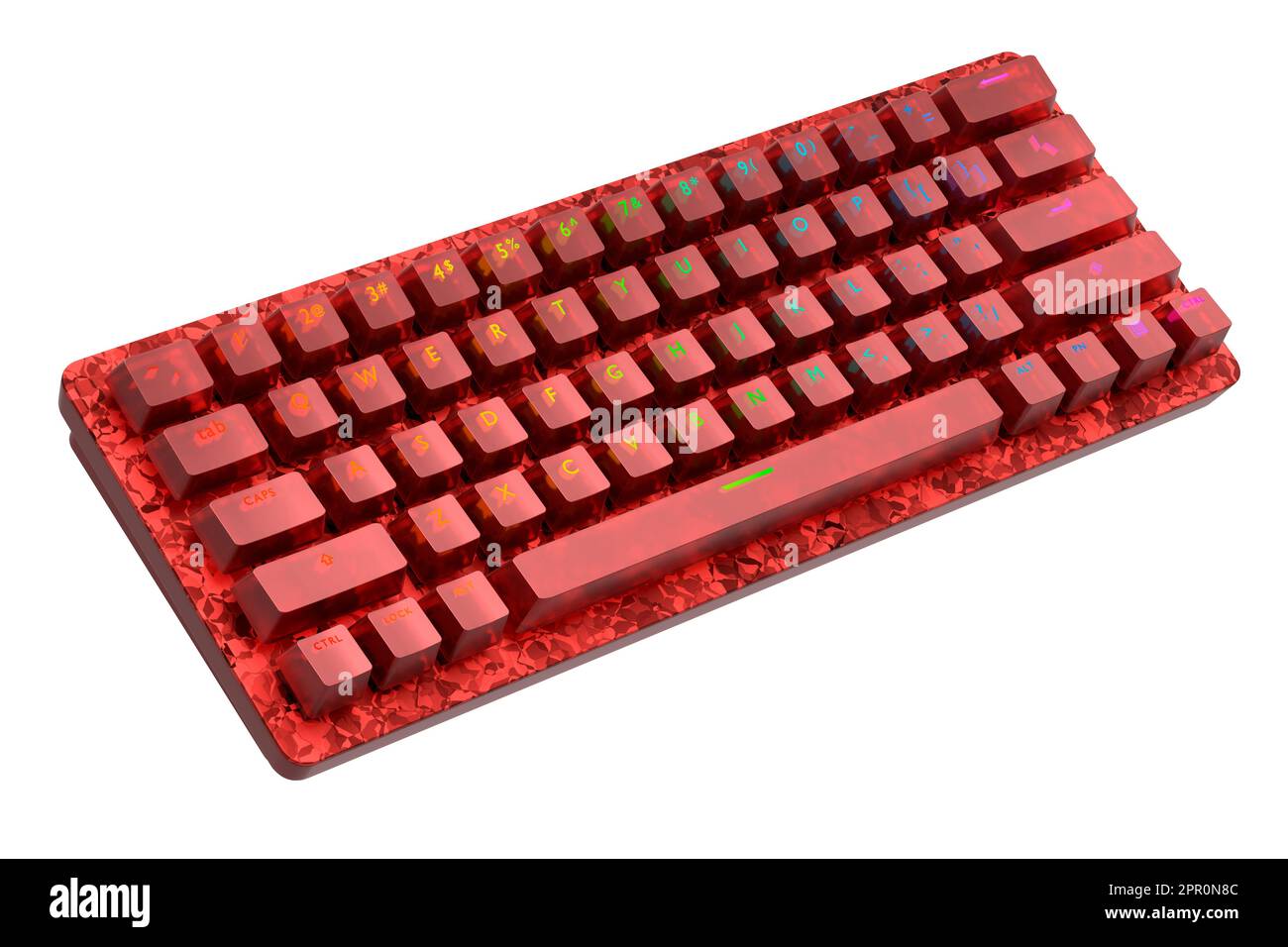 Realistic Computer Keyboard With Seamless Wavy Pattern Isolated On White Background 3d Render