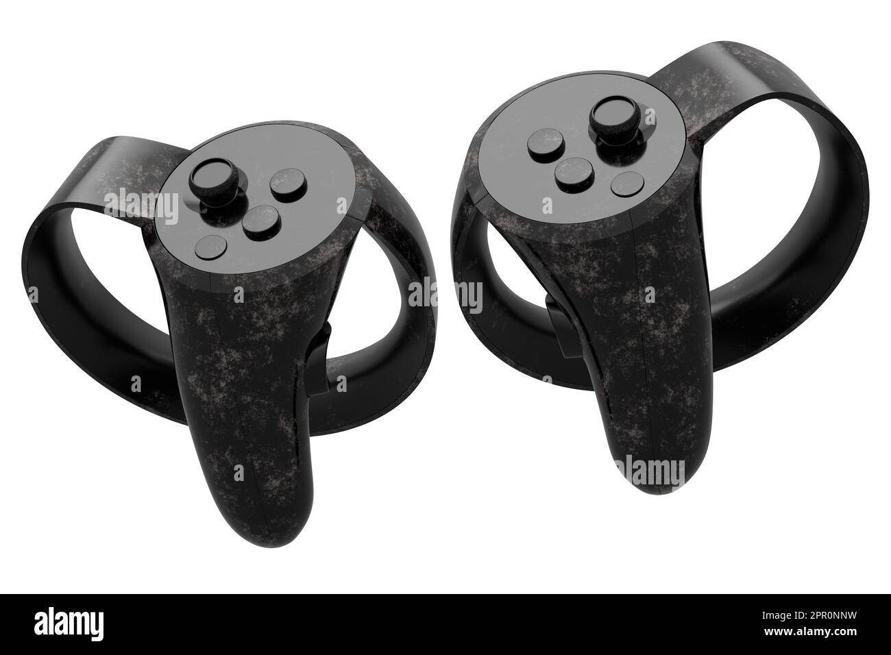 Virtual reality controllers for online gaming with black marble texture ...