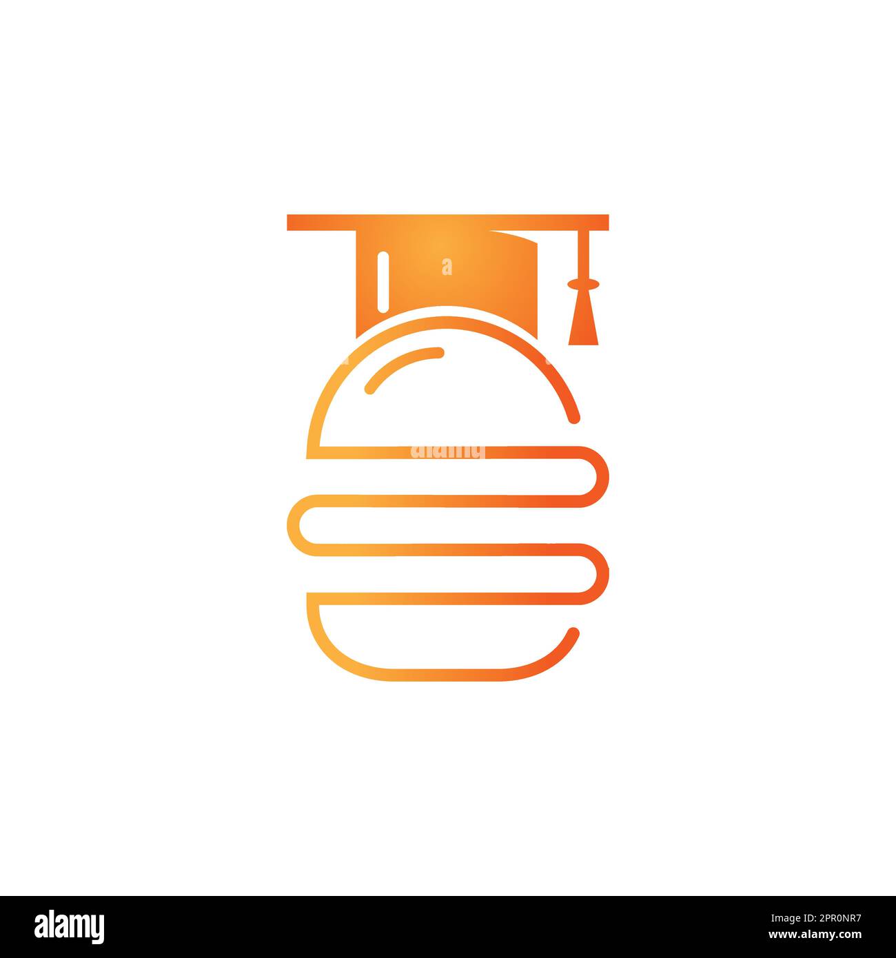 Food education vector logo design. Burger and graduation cap icon Stock ...
