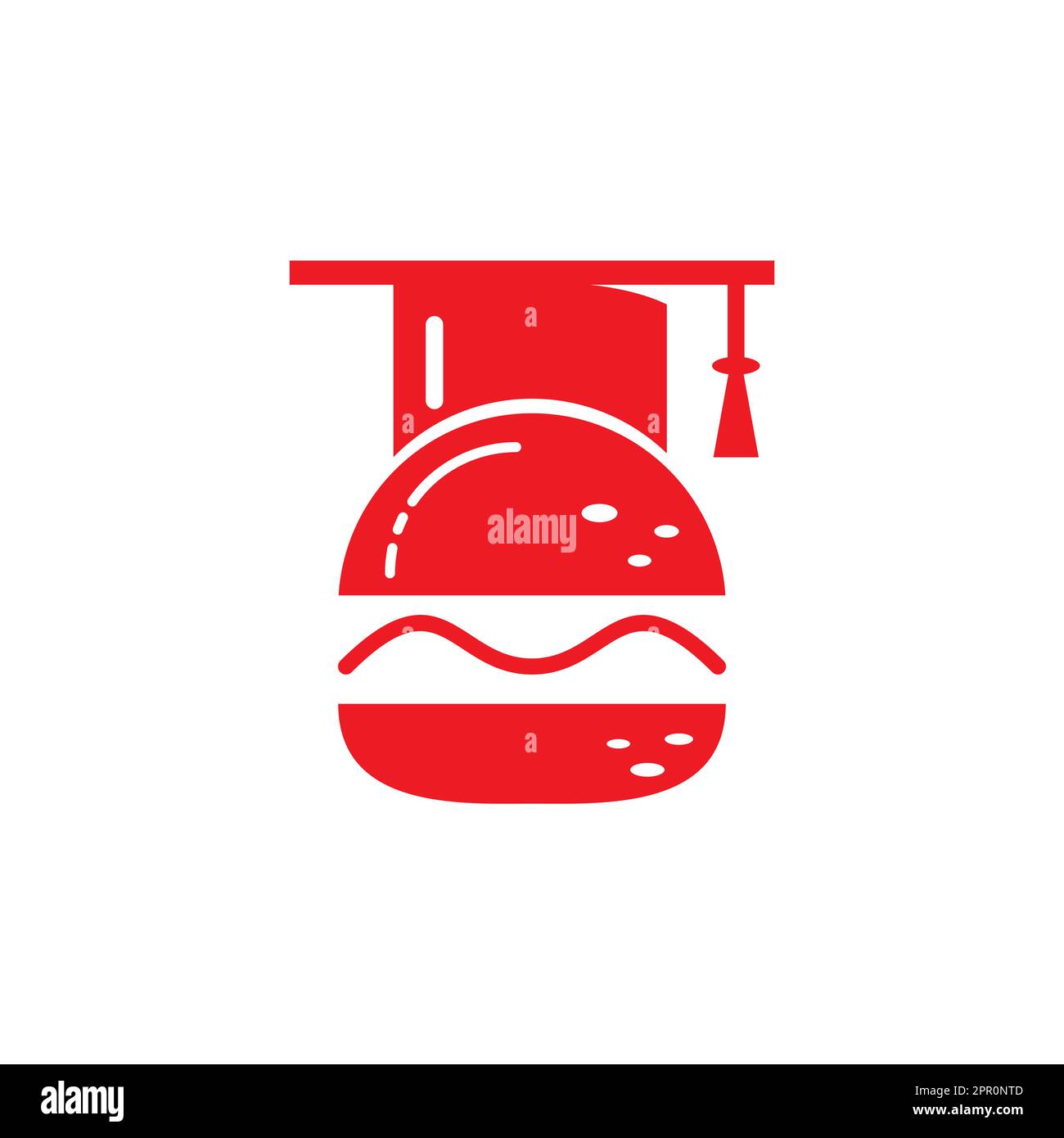 Food education vector logo design. Burger and graduation cap icon Stock ...