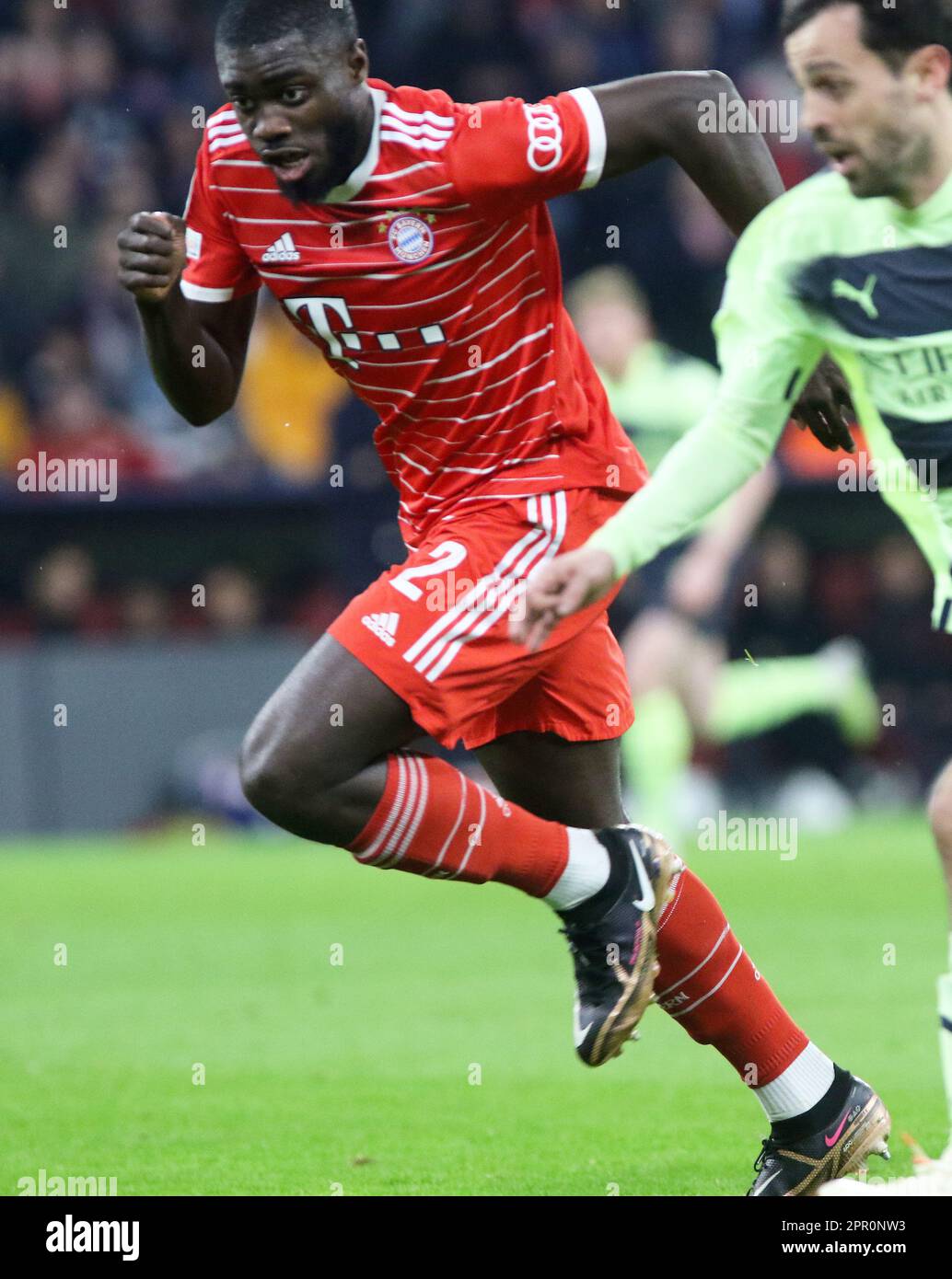 MUNICH, GERMANY - APRIL 19: 2 Dayot Upamecano of FcBayern during the ...