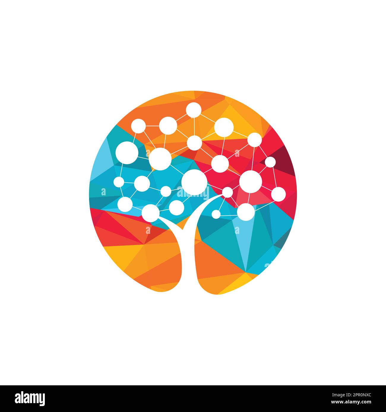 Digital Tree logo design. Technology, nature, wireless, internet ...