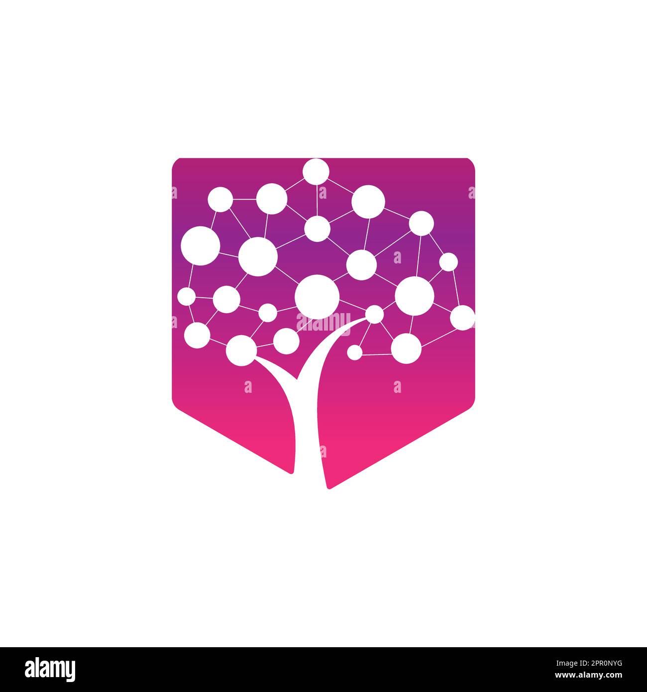 Digital Tree logo design. Technology, nature, wireless, internet ...
