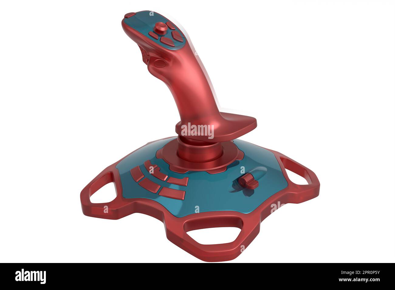 Realistic joystick for flight simulator in trendy style glassmorphism ...
