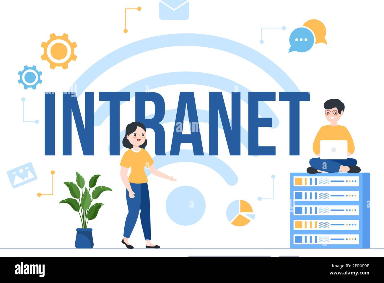 Intranet Internet Network Connection Technology to Share Confidential ...