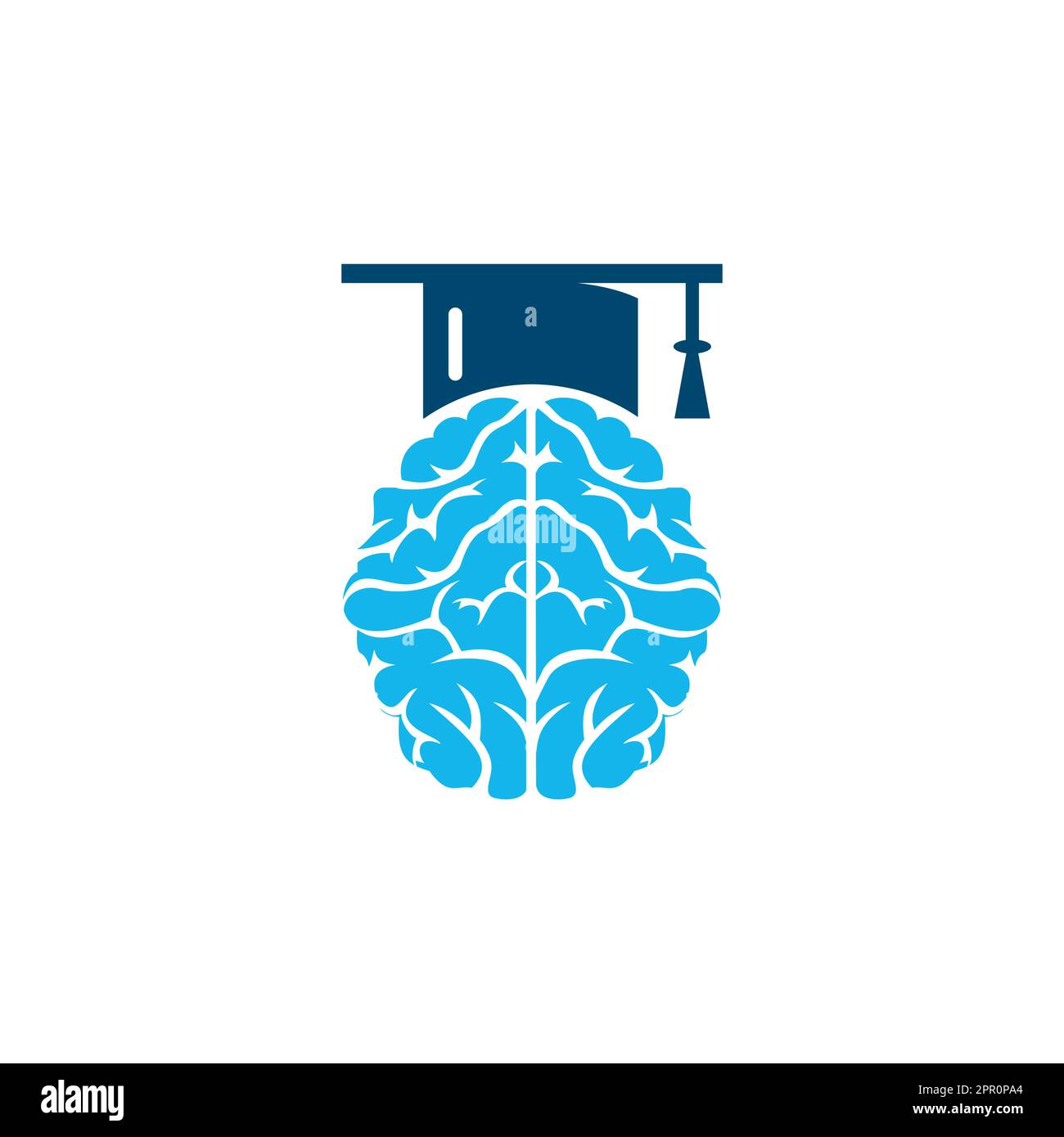 Brain and graduation cap icon design. Educational and institutional ...