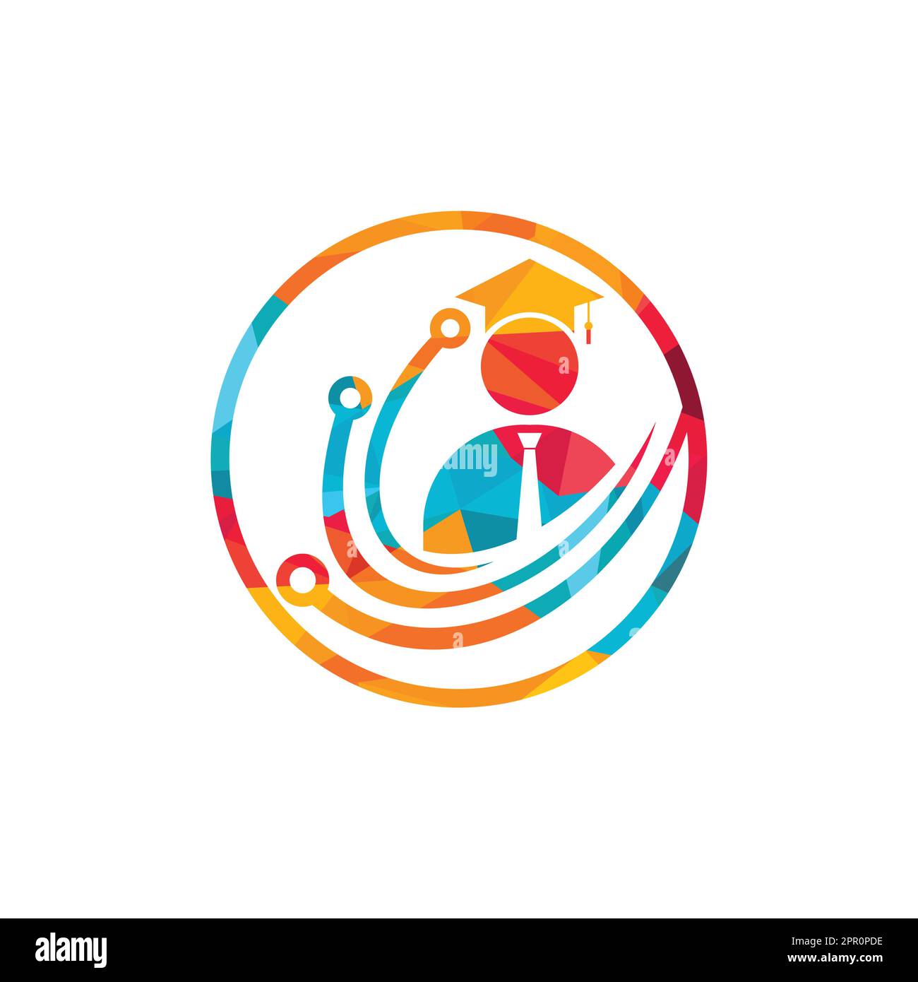 Education tech vector logo design. Digital school logo concept Stock ...