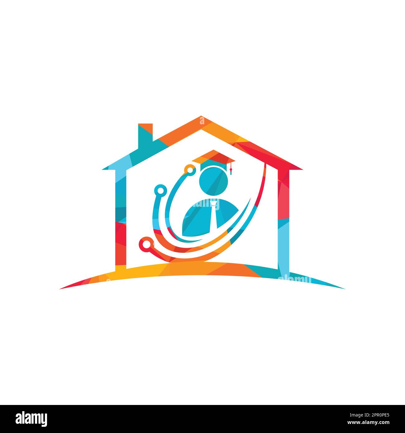 Education tech vector logo design. Digital school logo concept Stock ...