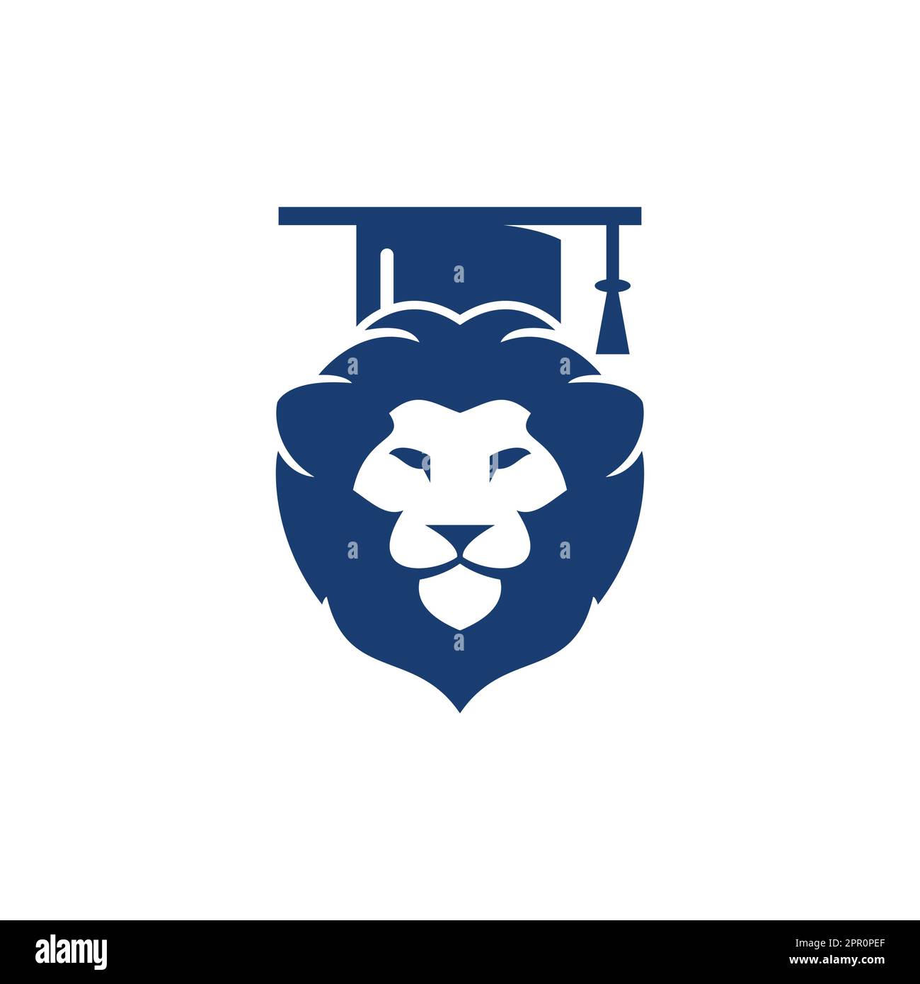 Lion Student vector logo design. Lion academy logo concept Stock Vector ...