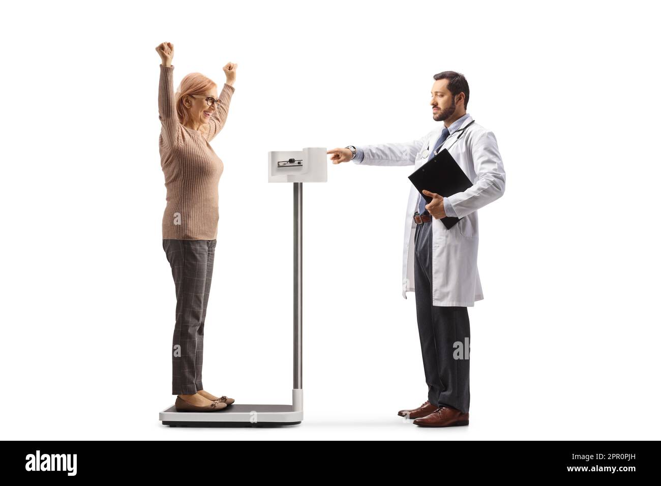 Person On Medical Scale Weight Scale