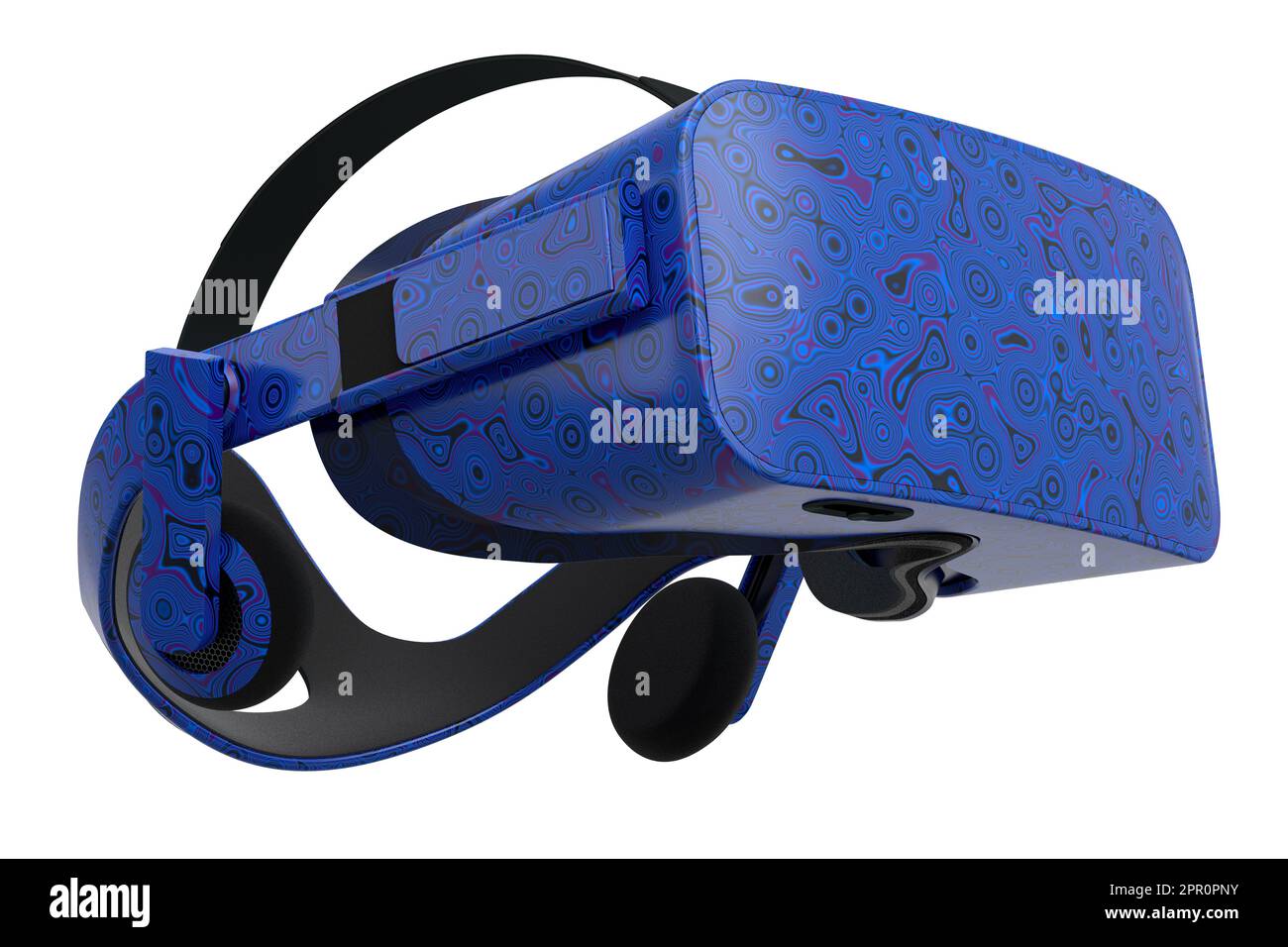 Realistic virtual reality glasses with seamless wavy pattern isolated ...