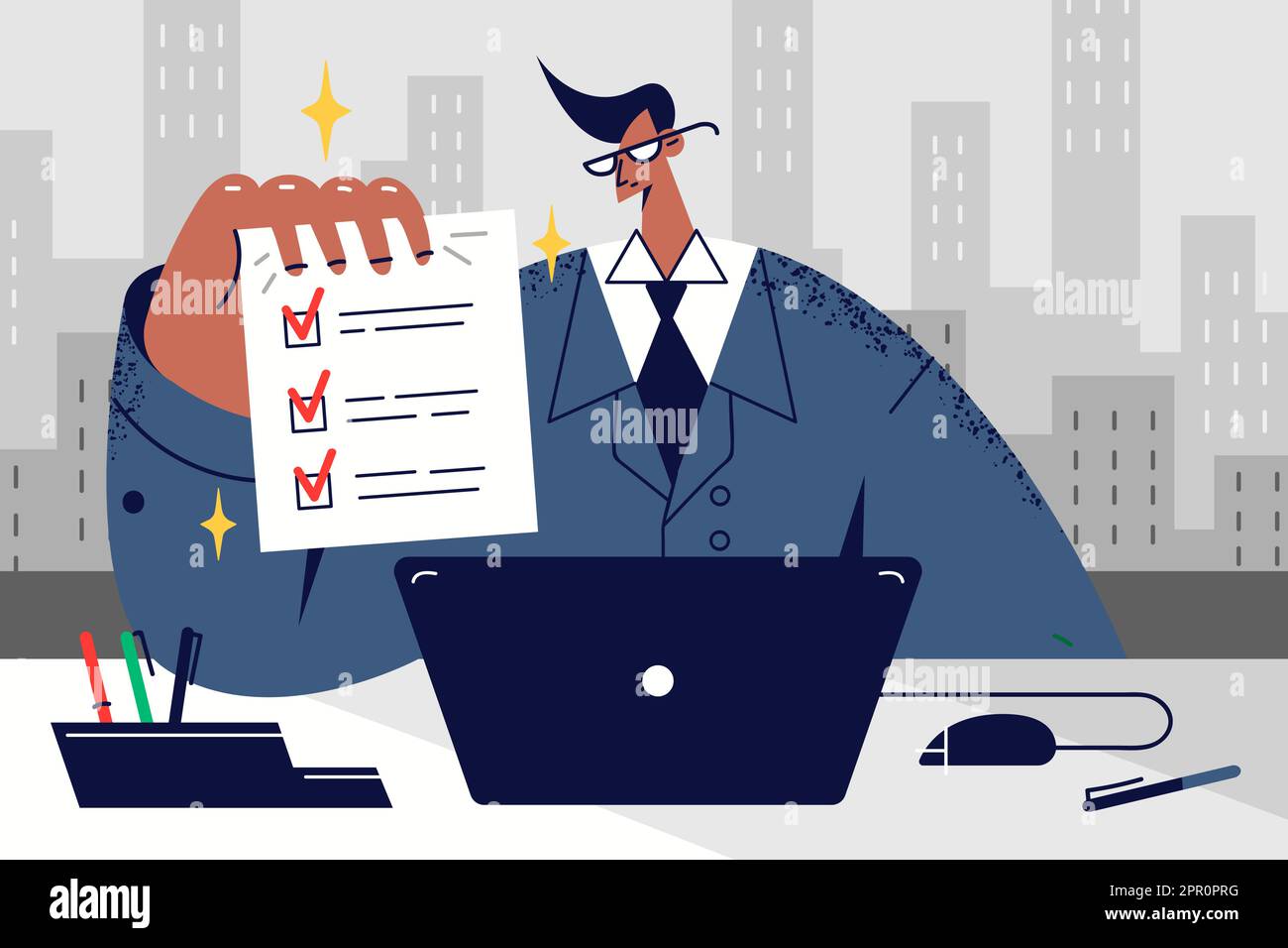 Tasks completed Stock Vector Images - Alamy