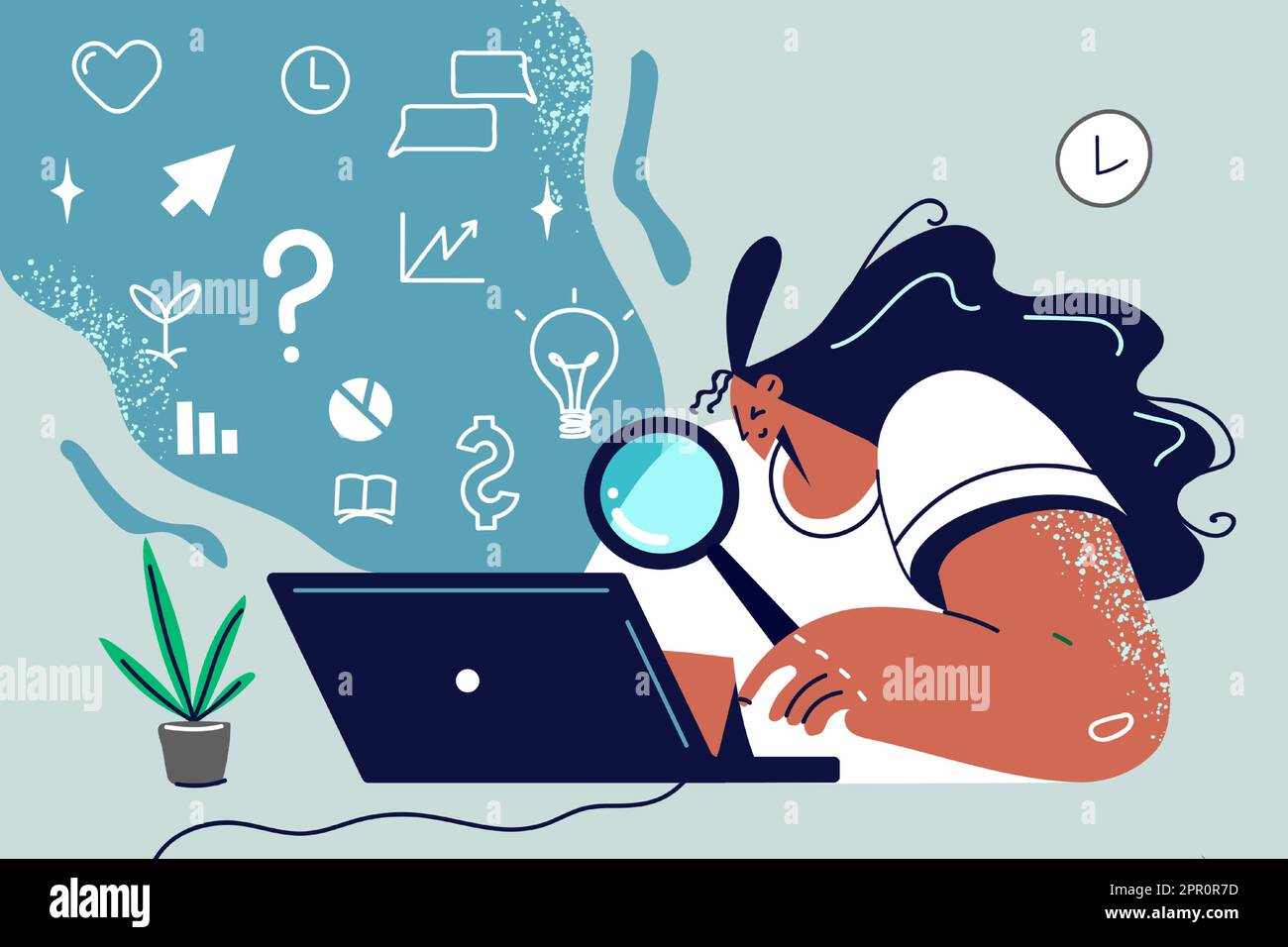 Cartoon tool glass magnifier Stock Vector Images - Alamy