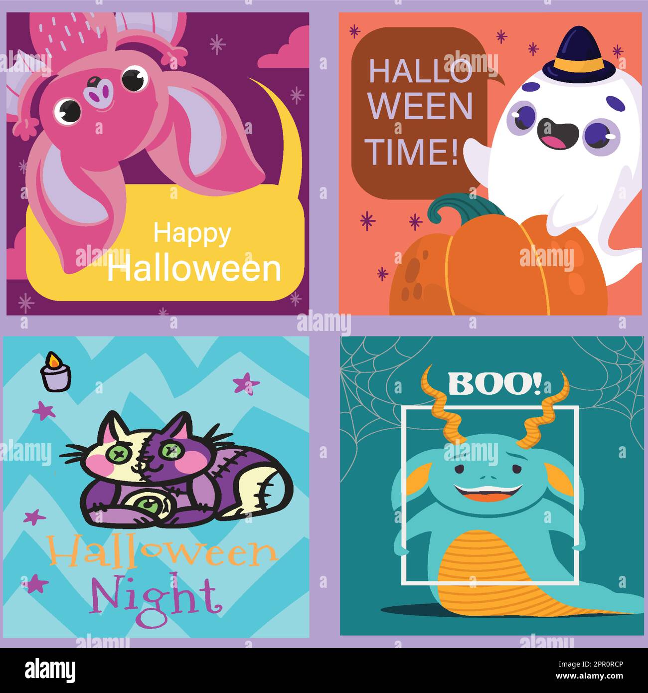Template greeting cards cute Stock Vector Images - Alamy