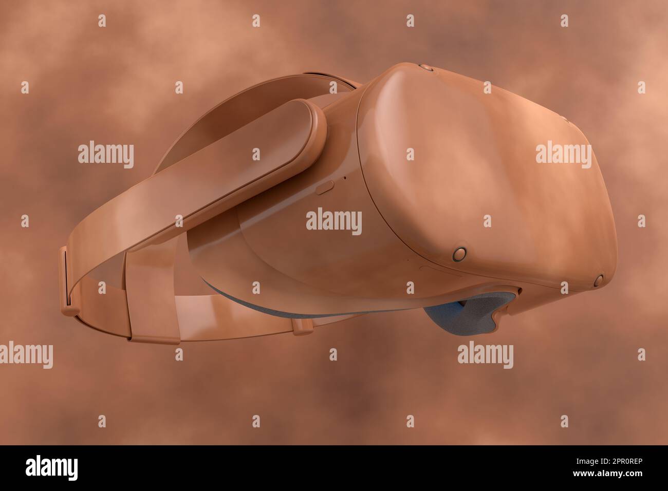 Realistic virtual reality glasses with black marble texture isolated on ...