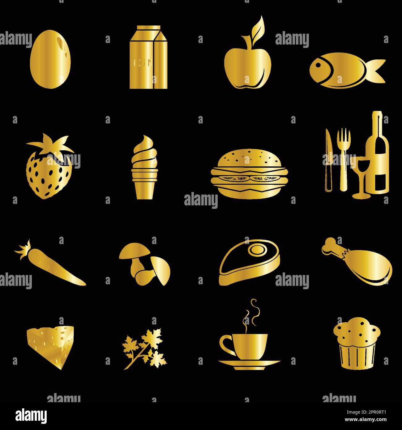 Coffee on gold background Stock Vector Images - Alamy