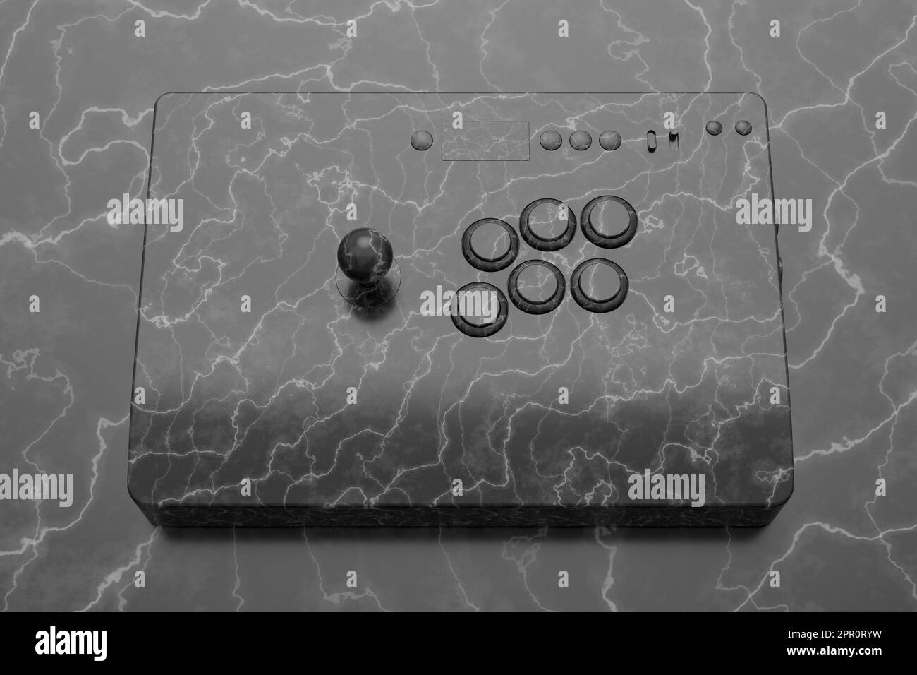 Vintage arcade stick with joystick and tournament-grade buttons with ...