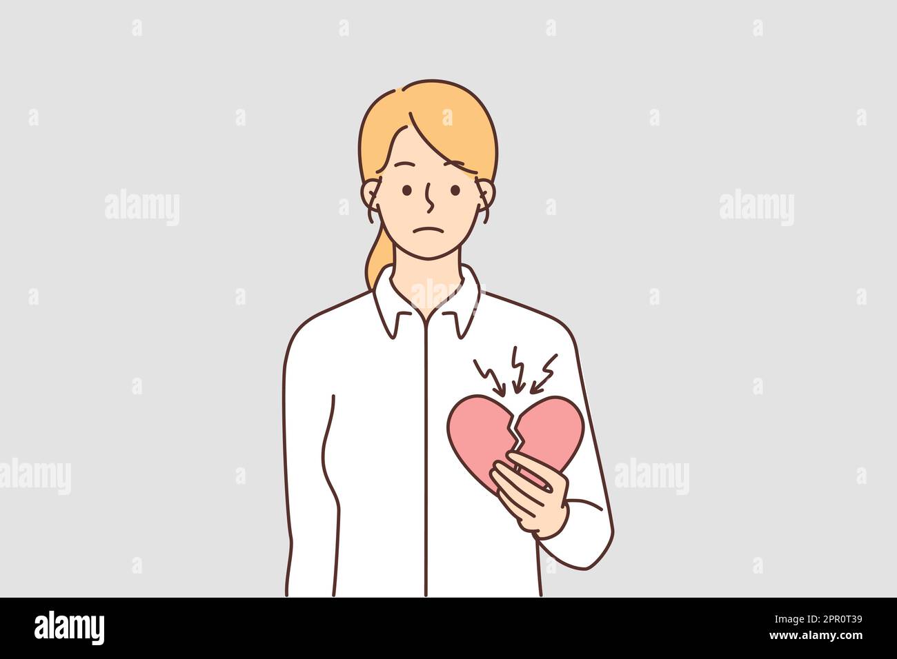 Woman heartbreak illustration hi-res stock photography and images - Alamy