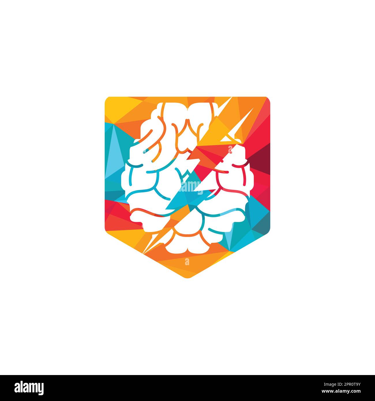 Brain bolt logo hi-res stock photography and images - Alamy