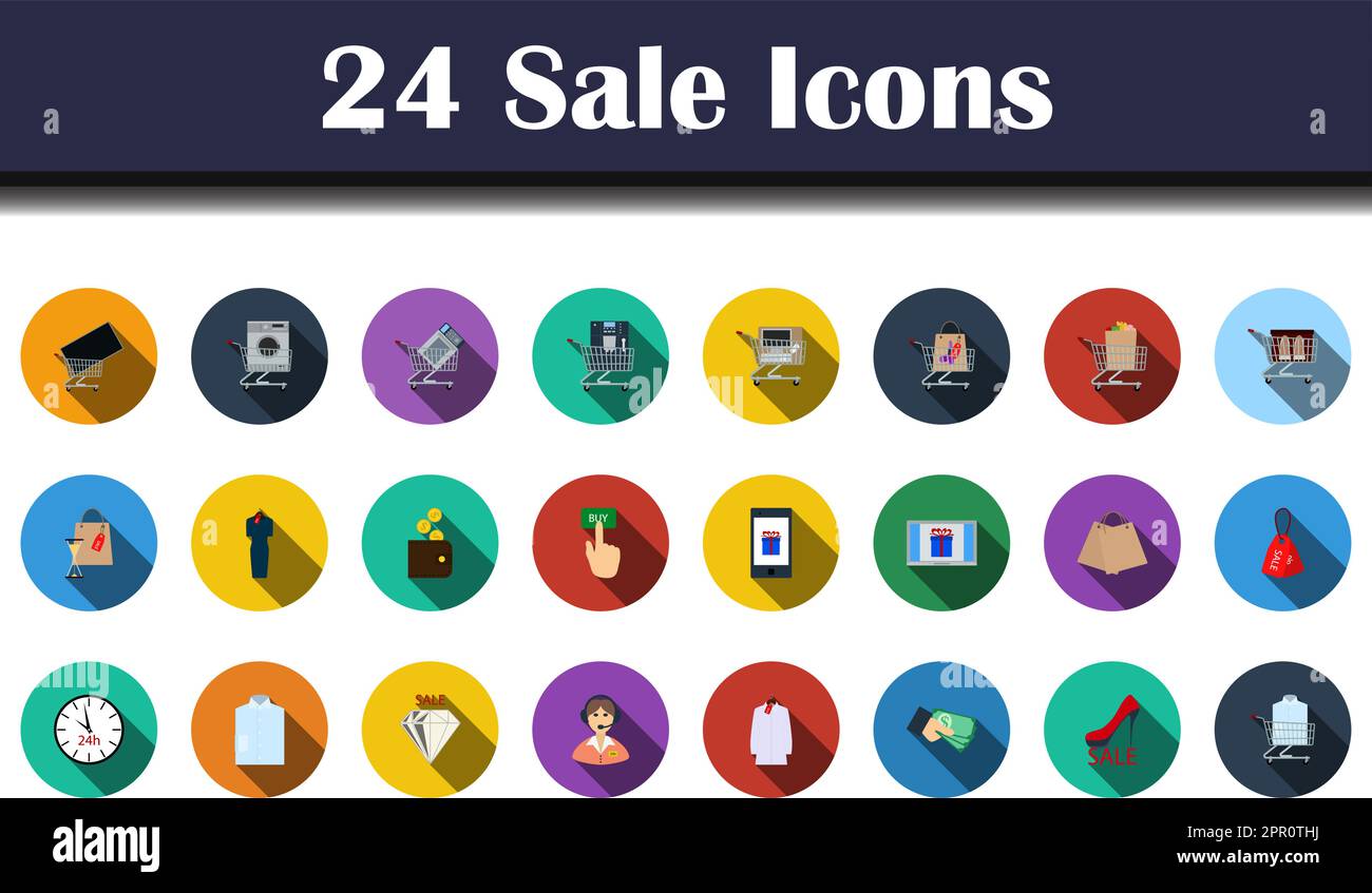 Sale Icon Set Stock Vector Image & Art - Alamy