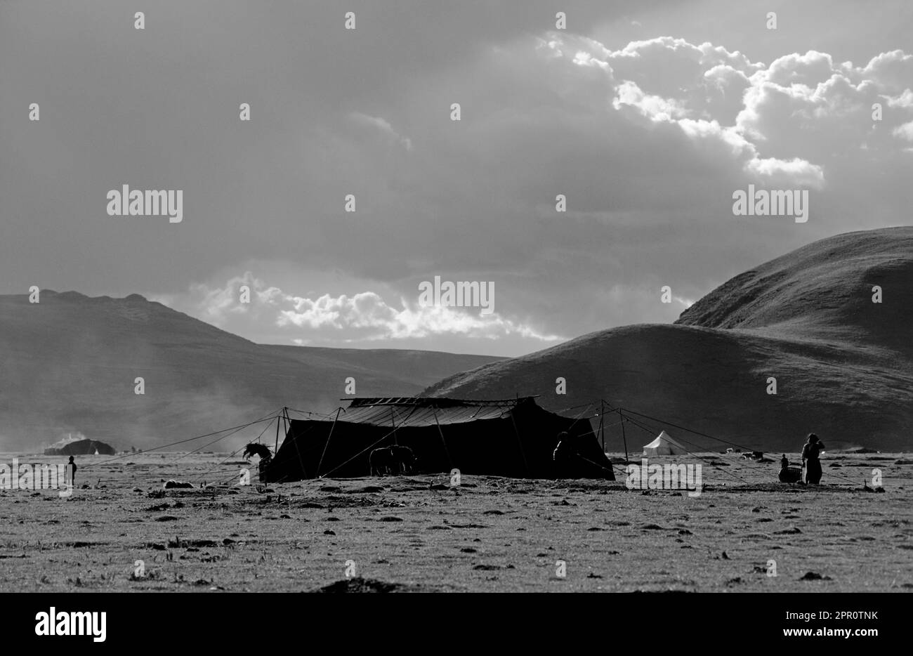 Tibetan nomads, tents & the Puborgang Mountain Range of western Litang ...
