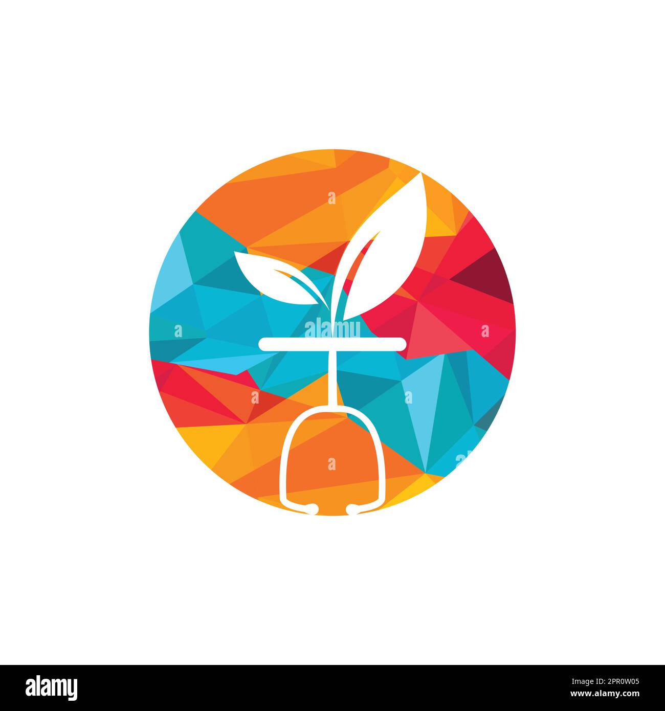 Health nature logo design template. Modern natural leaf with ...