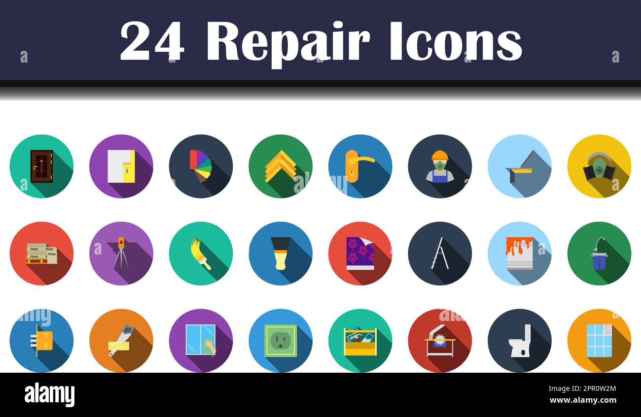 Repair Icon Set Stock Vector Image & Art - Alamy
