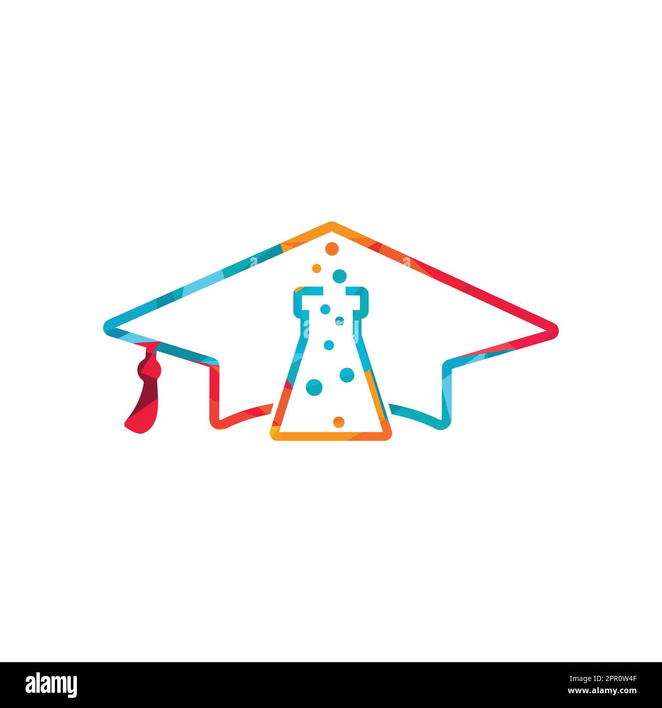 Lab Academy vector logo design. Graduation cap and flask icon design ...