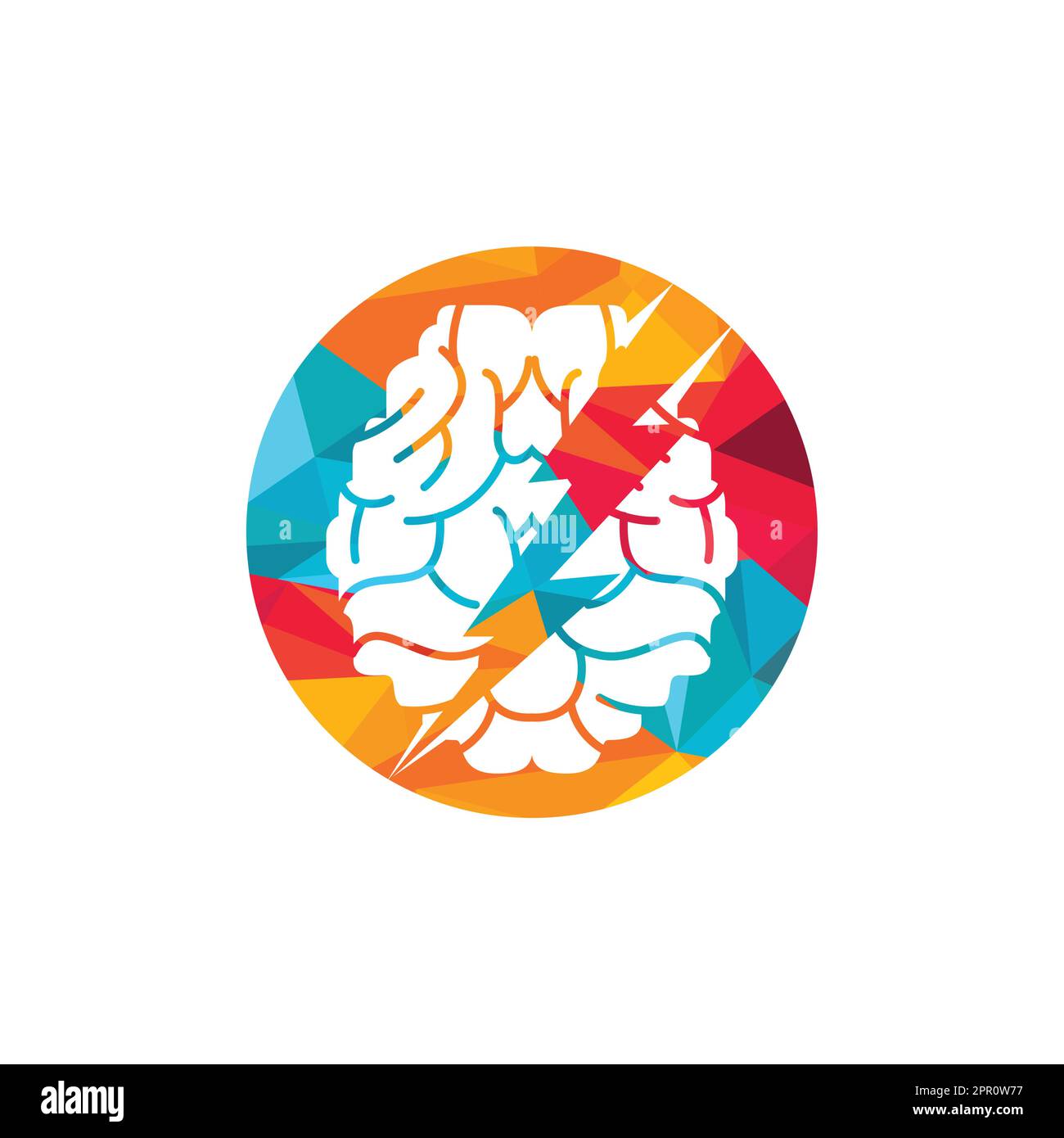 Brain bolt logo hi-res stock photography and images - Alamy