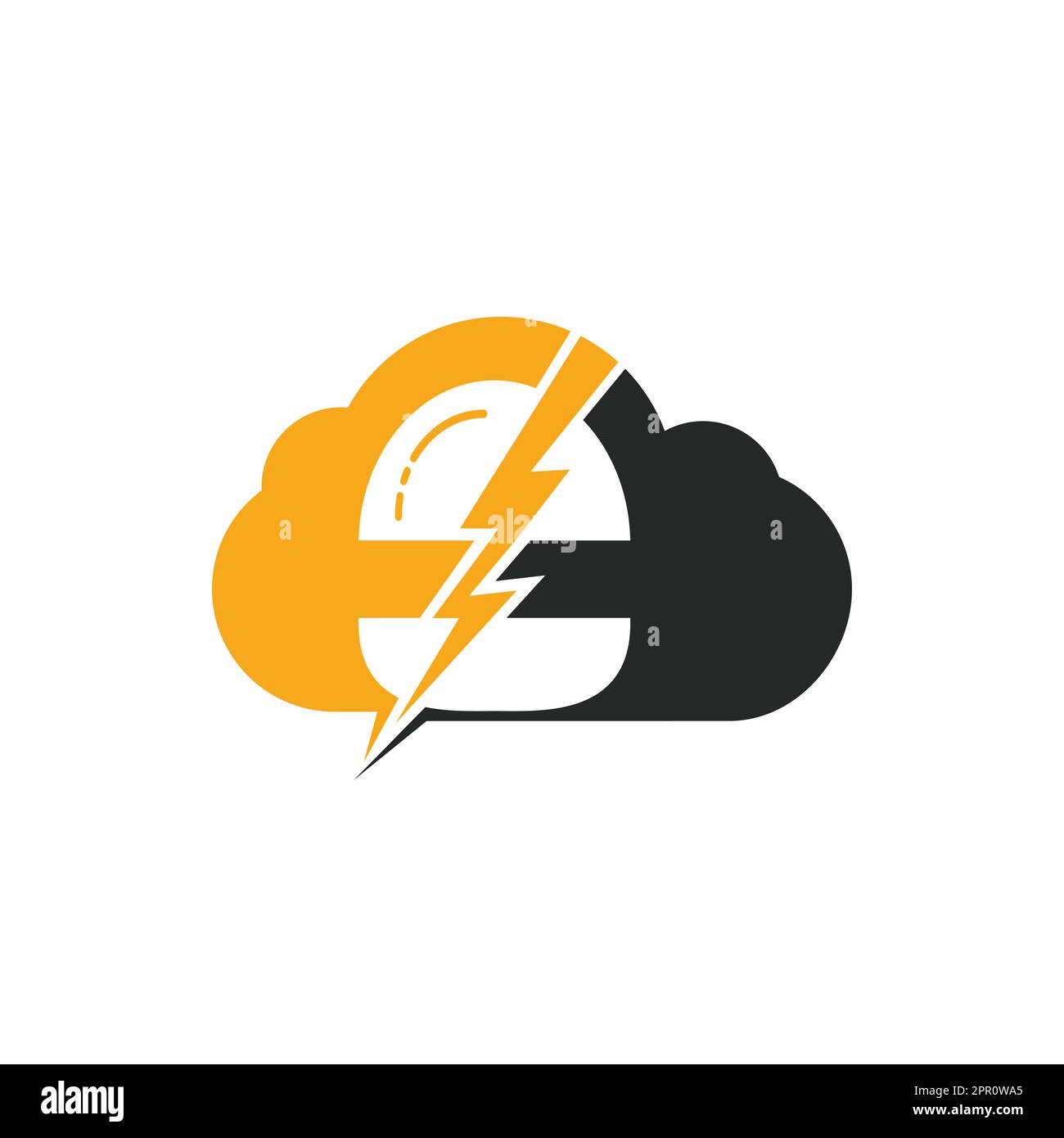 Flash burger vector logo design. Burger with thunderstorm and cloud ...