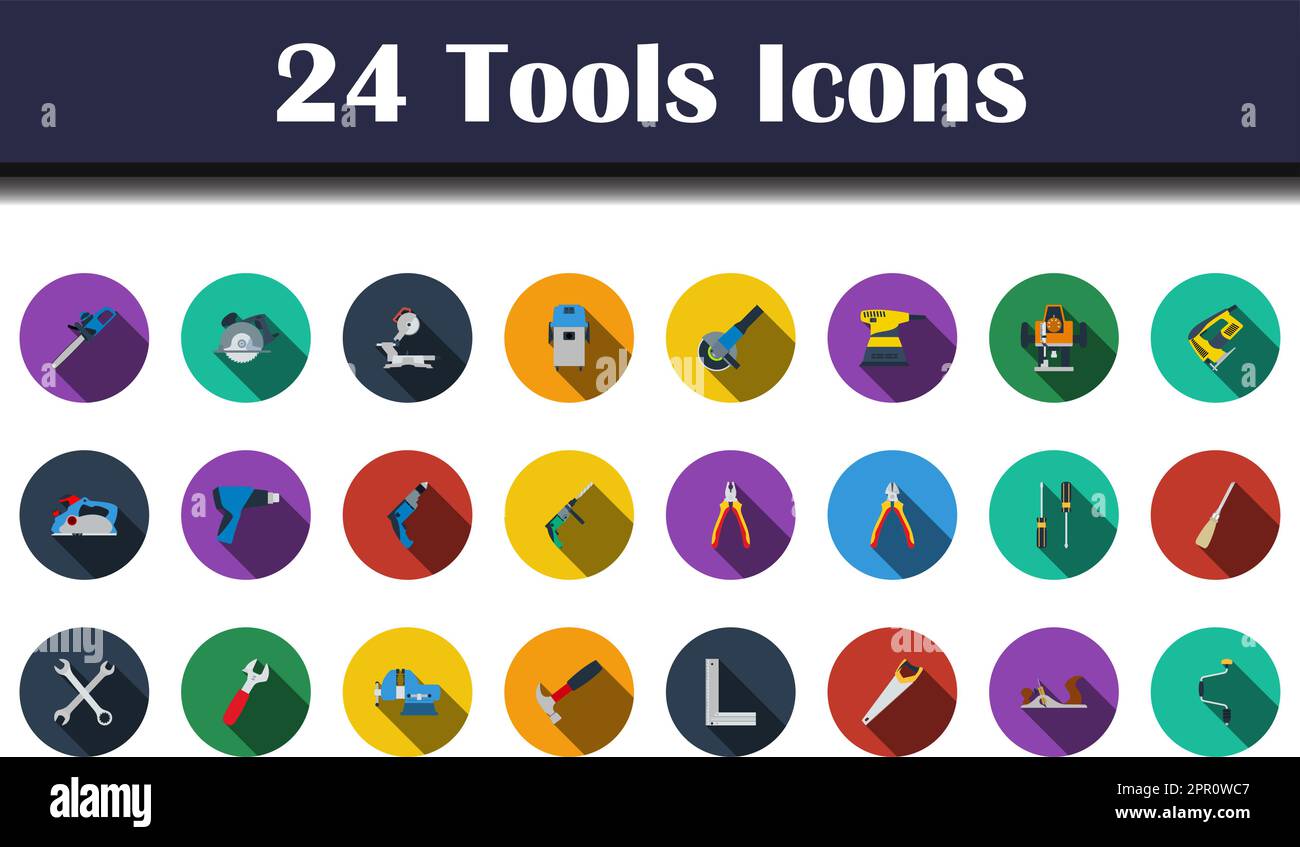 Tools Icon Set Stock Vector Image & Art - Alamy