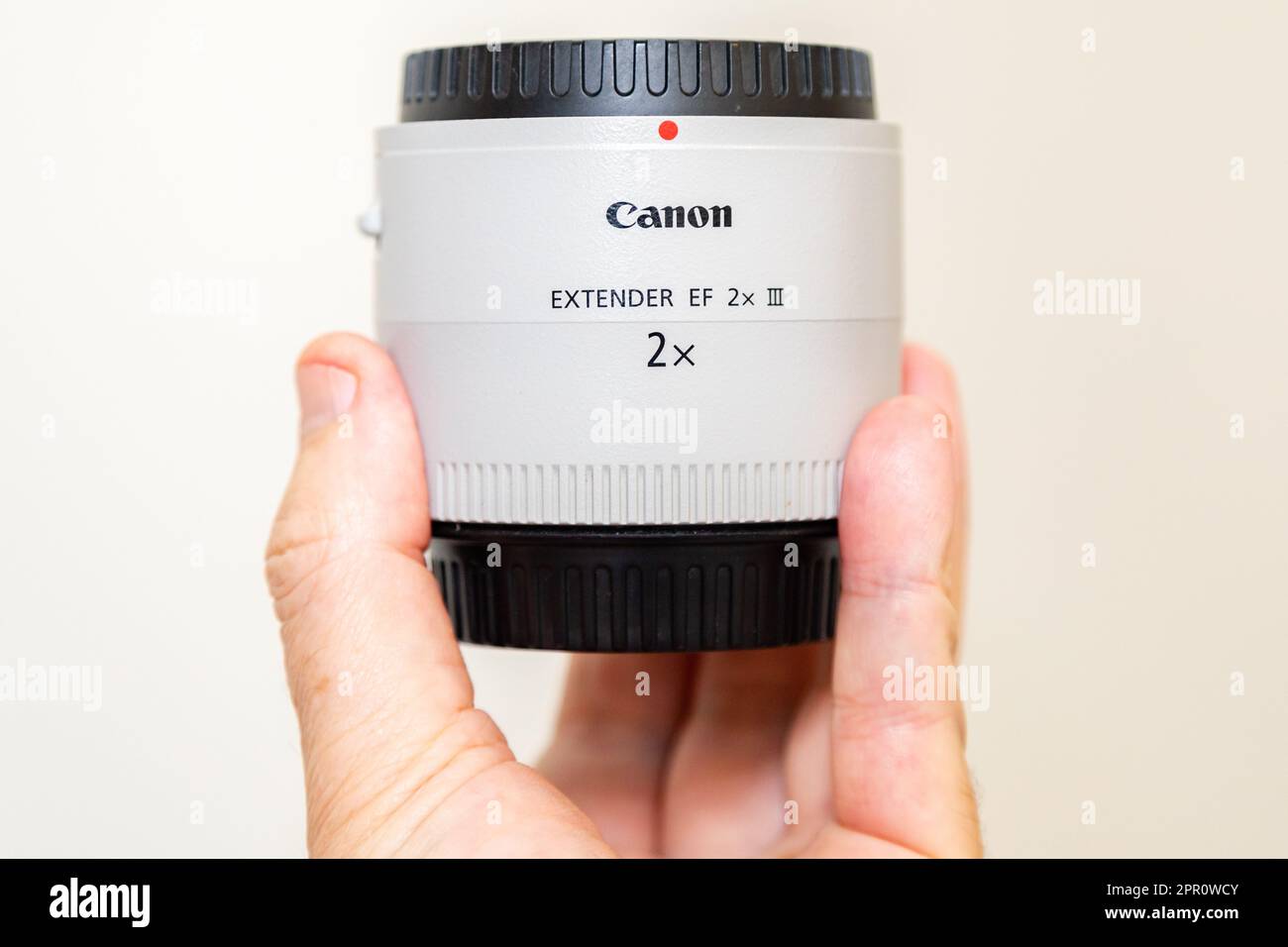 Canon extender 2x device for photographic lens Stock Photo - Alamy