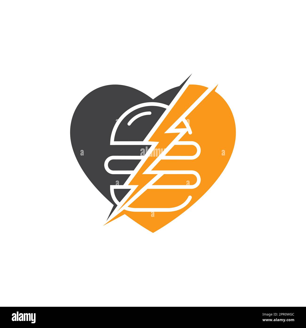 Love lightning bolt logo hi-res stock photography and images - Alamy