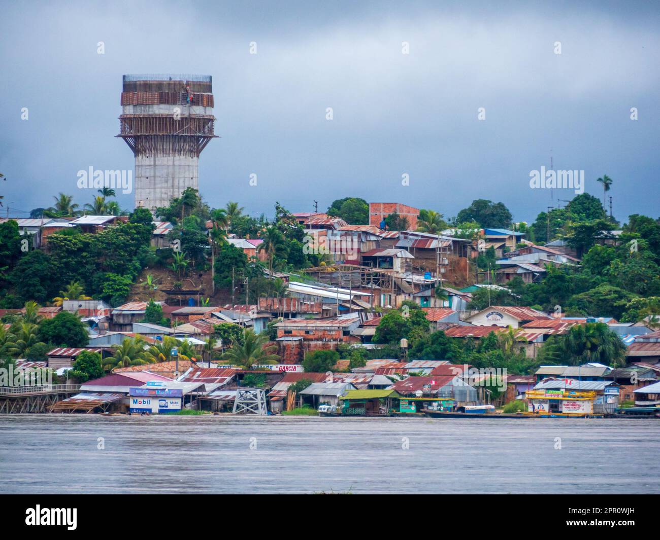 Nauta, Loreto, Peru - April, 2022: Nauta seen from a boat on the ...