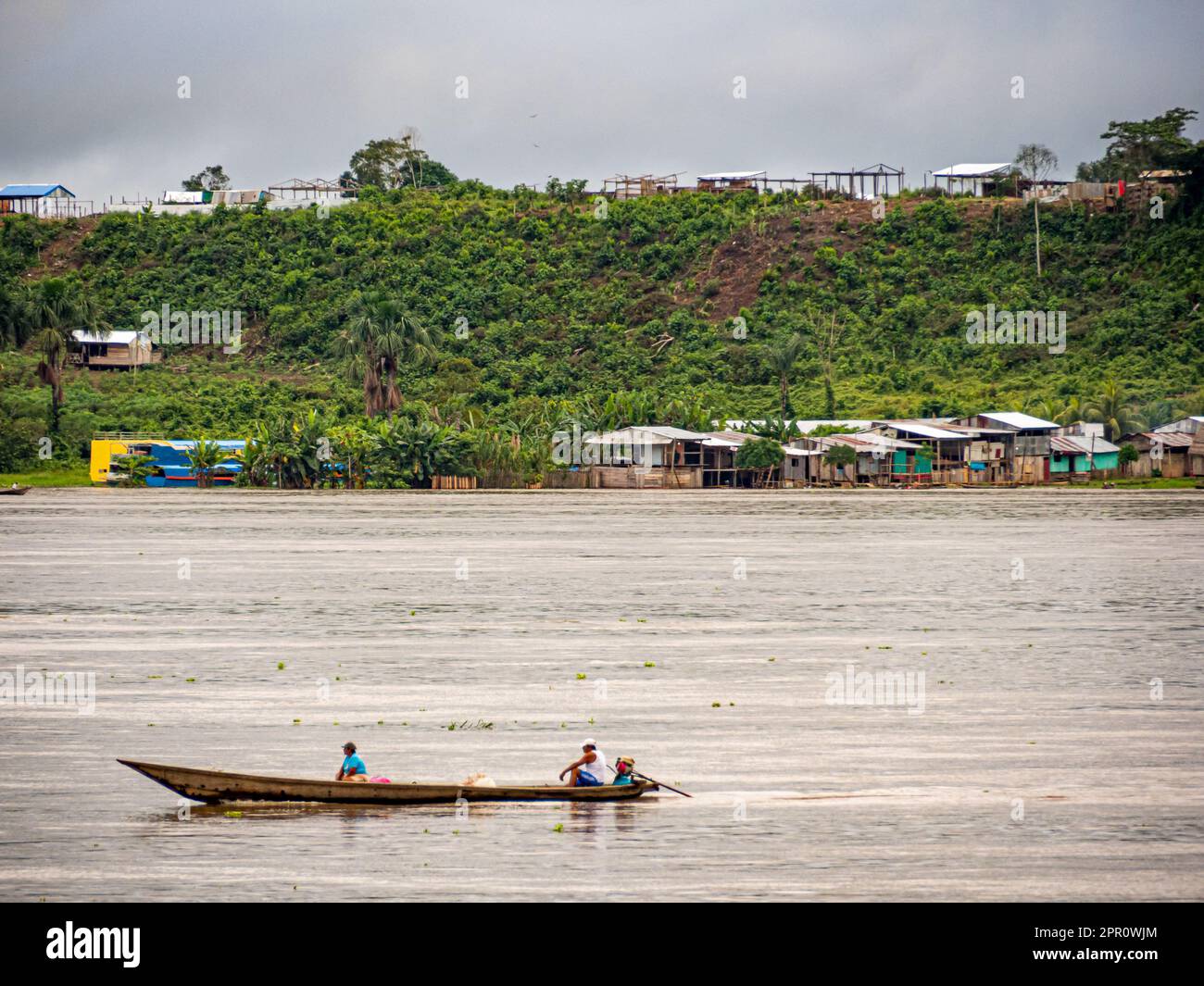 Nauta, Loreto, Peru - April, 2022: Nauta seen from a boat on the ...
